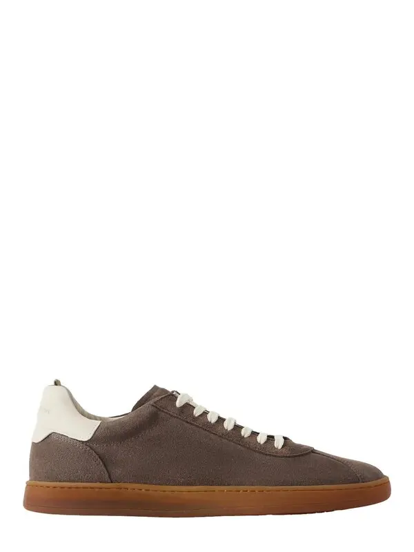 Officine Creative Halo 001 Leather-trimmed Suede Sneakers - Brown