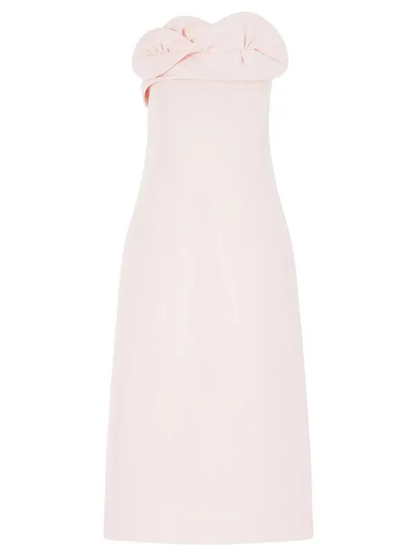 Magda Butrym Strapless Silk-crepe Midi Dress - Pink