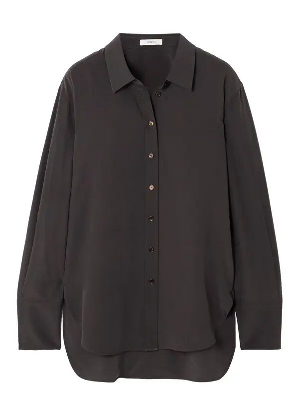 JOSEPH Joe Silk Crepe De Chine Shirt - Brown