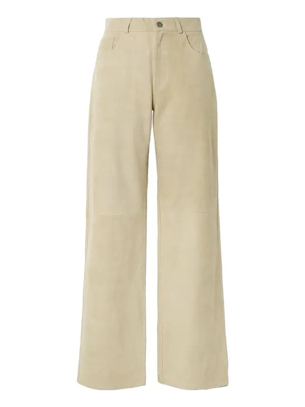 HAIKURE Korea Suede Pants - Neutrals