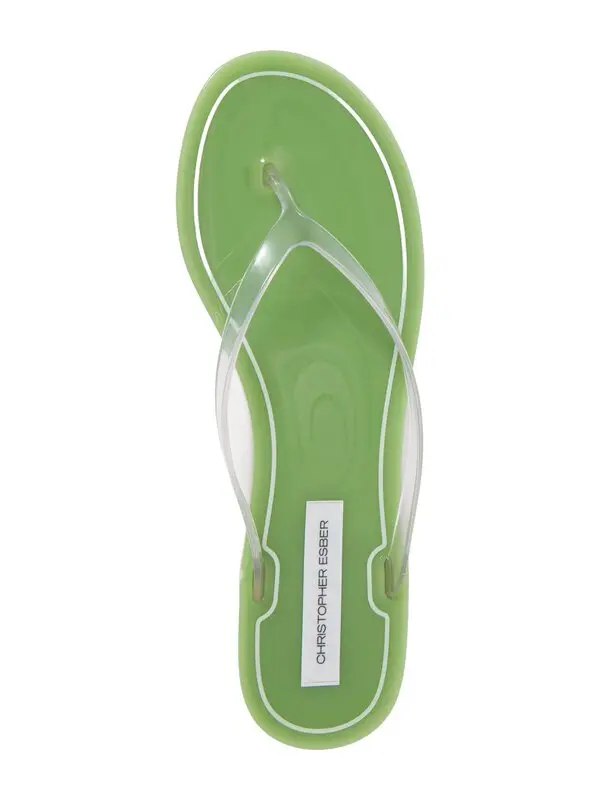 Christopher Esber Jo Flip Flops - Green