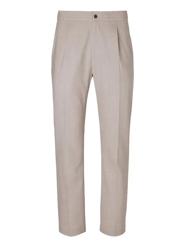 Dunhill Tapered Super 130s Wool Trousers - Gray