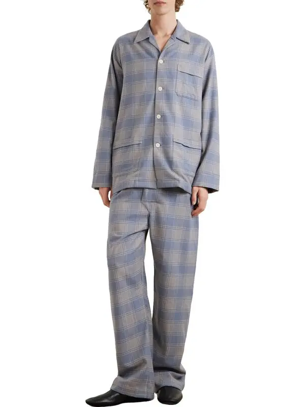 Derek Rose Kelburn 52 Straight-leg Pyjama Trousers - Blue