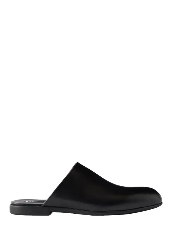 JIL SANDER Sabot Leather Mules - Black