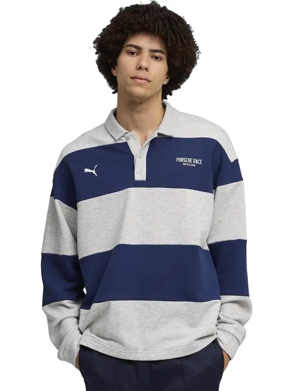 PUMA Porsche Legacy Long Sleeve Polo Shirt - Blue