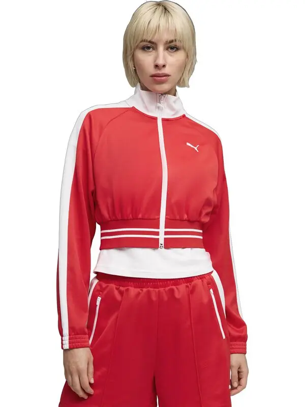 PUMA T7 Cropped Track Jacket - Red