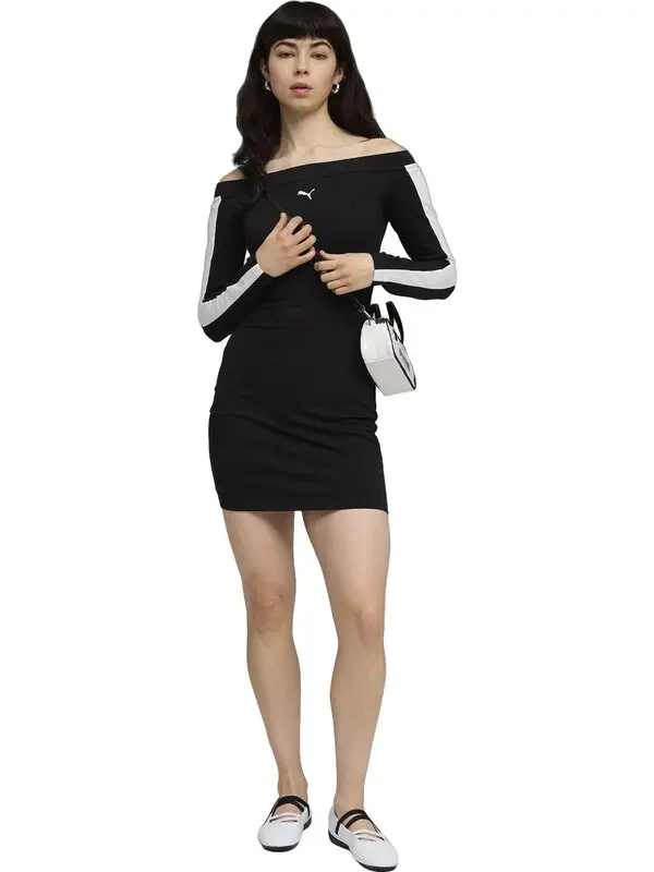 PUMA T7 Long Sleeve Dress - Black