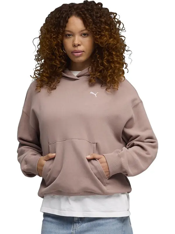 PUMA Oversized French Terry Hoodie - Beige