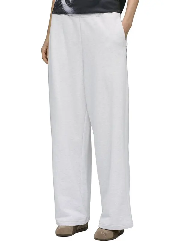 PUMA Oversized French Terry Sweatpants - White