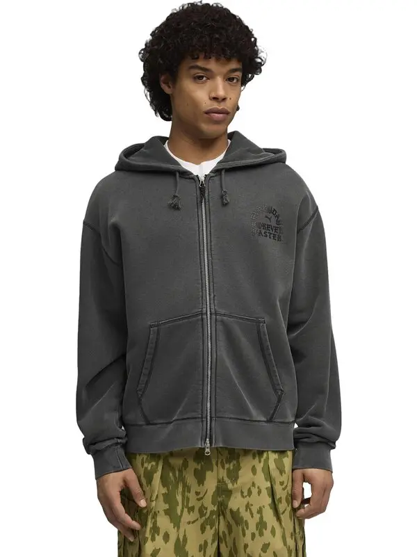 PUMA Zip-up Relaxed Fit Hoodie - Gray