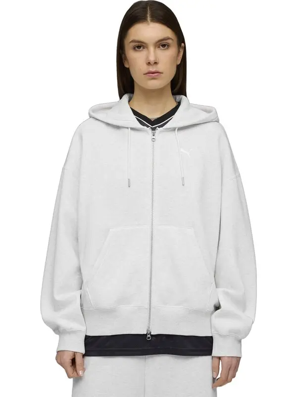 PUMA Essentials Zip-up Fleece Hoodie - White
