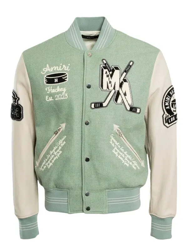 Amiri Varsity Bomber Jacket - Green
