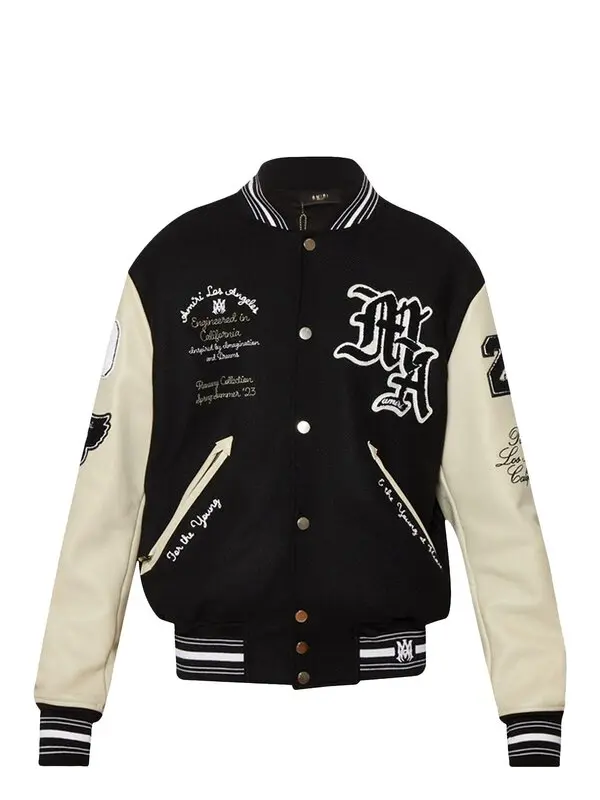 Amiri Oversized Varsity Jacket - Black