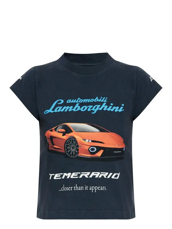 Balenciaga Automobili Lamborghini Shrunk T-shirt - Black