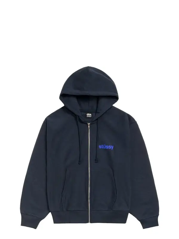 StÜssy Built Tough Zip Hoodie - Blue