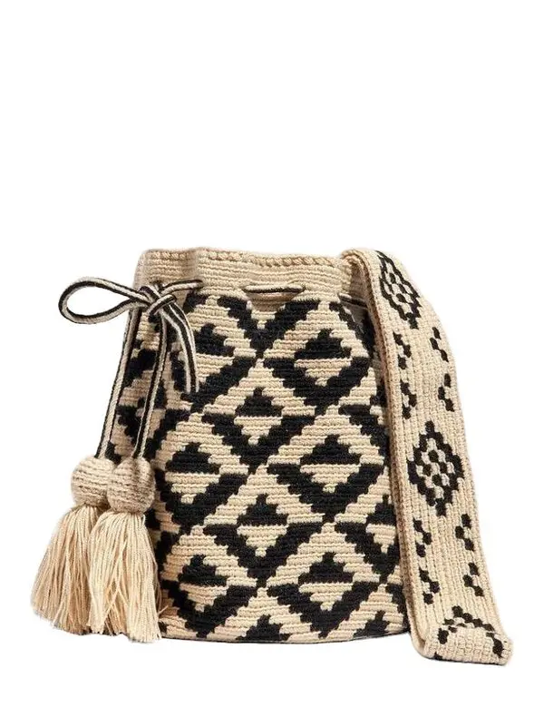 ONE THREAD COLLECTIVE Maribel Cross-body Bag - Black + Beige