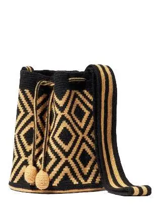ONE THREAD COLLECTIVE Luja Cross-body Bag - Black + Gold