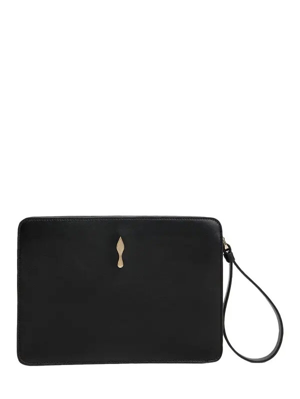 CHRISTIAN LOUBOUTIN Bettina Small Nappa Leather Wristlet Pouch - Cm6s Black