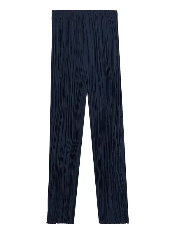 Significant Other Lilian Pleated Wide-leg Pants - Midnight