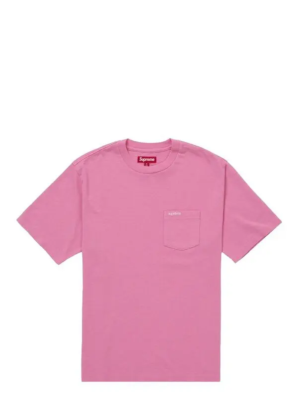 Supreme Short Sleeve Pocket Tee Shirt - Pinkwhite