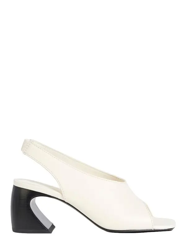 3.1 Phillip Lim Id Leather Slingback Sandals - Ivory