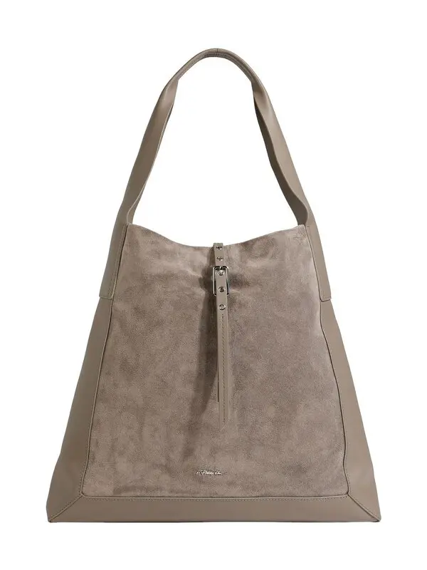 3.1 Phillip Lim Leather And Suede Tote - Taupe