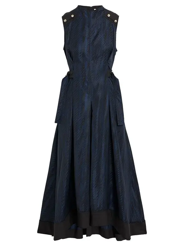 3.1 Phillip Lim Jacquard Midi Dress - Midnight Blue