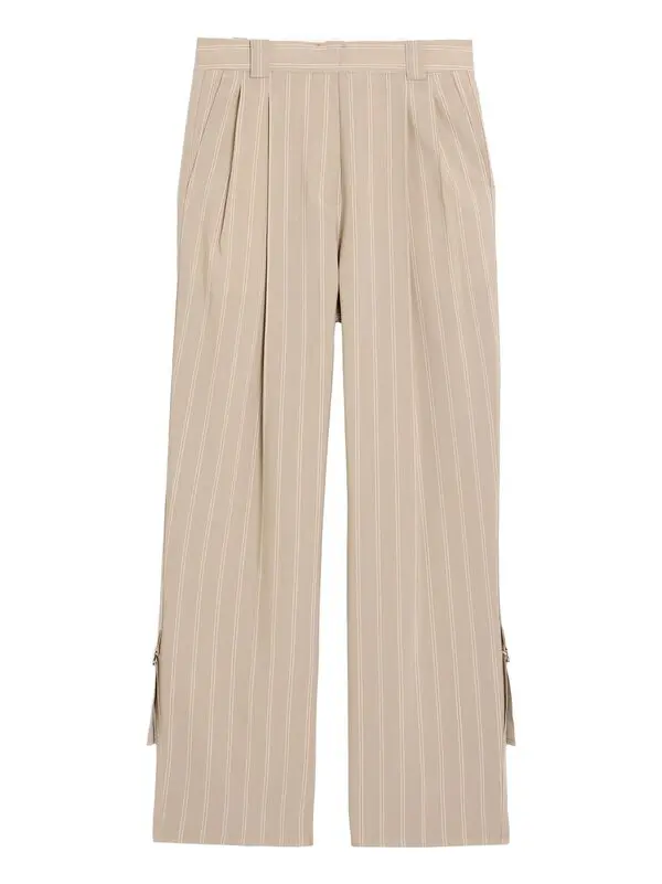 3.1 Phillip Lim Pinstriped Woven Straight-leg Pants - Beige
