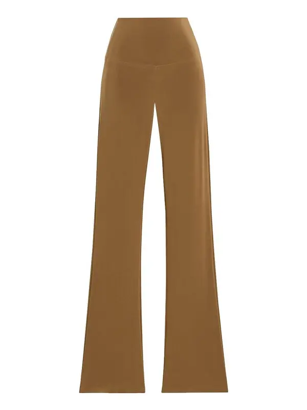 Norma Kamali Stretch-jersey Bootcut Pants - Light Brown