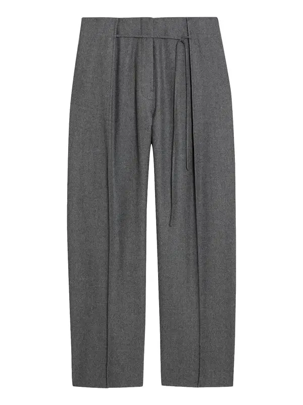 LE17SEPTEMBRE Wool-flannel Wide-leg Pants - Anthracite
