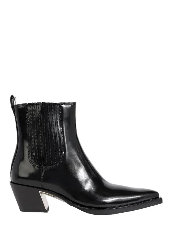 3.1 Phillip Lim Downtown Glossed-leather Ankle Boots - Black