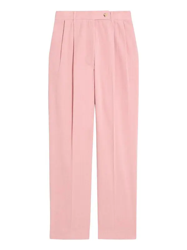 LE17SEPTEMBRE Cotton-corduroy Straight-leg Pants - Baby Pink