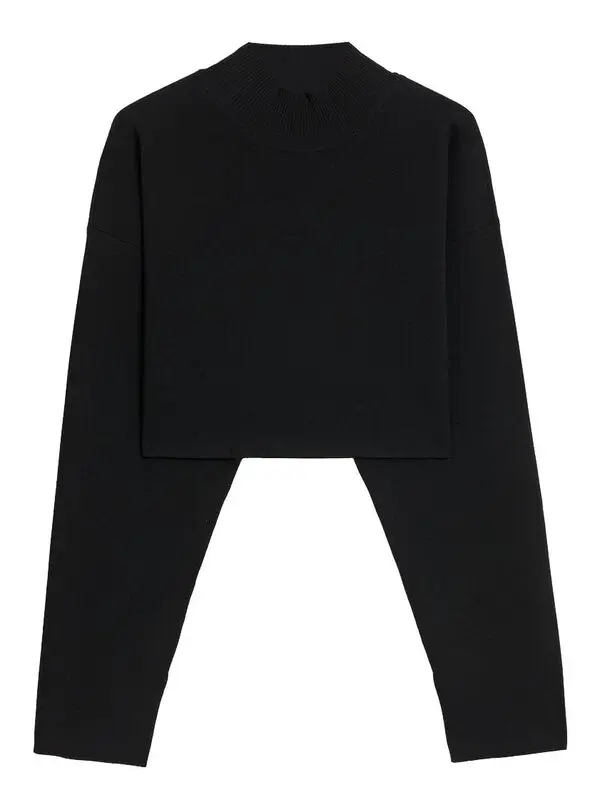 3.1 Phillip Lim Cropped Stretch-knit Turtleneck Top - Black