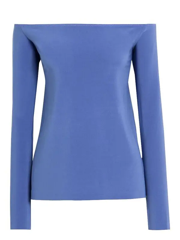 Norma Kamali Off-the-shoulder Stretch-jersey Top - Blue