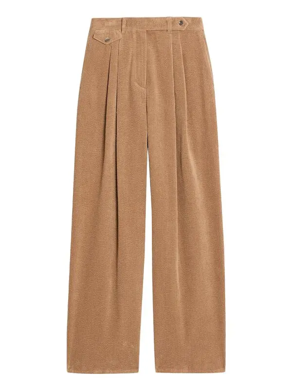 LE17SEPTEMBRE Cotton-blend Corduroy Wide-leg Pants - Sand