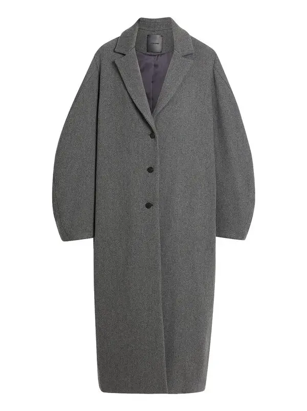 LE17SEPTEMBRE Wool-blend Twill Coat - Anthracite