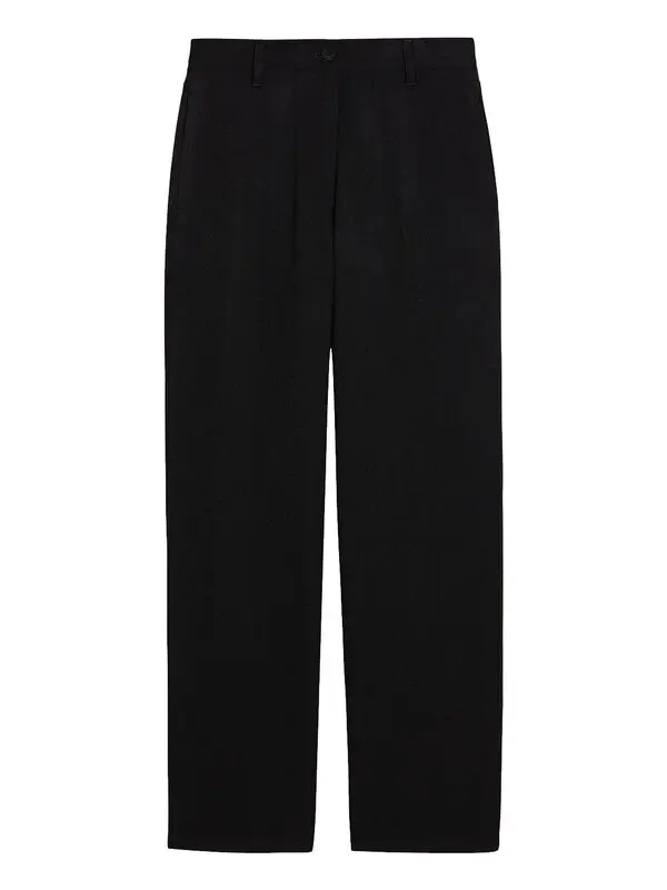 LE17SEPTEMBRE Twill Straight-leg Trousers - Black