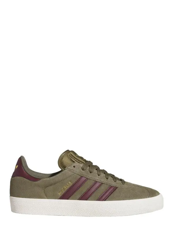Adidas Gazelle Adv Shoes - Olive Strata / Maroon / Chalk White