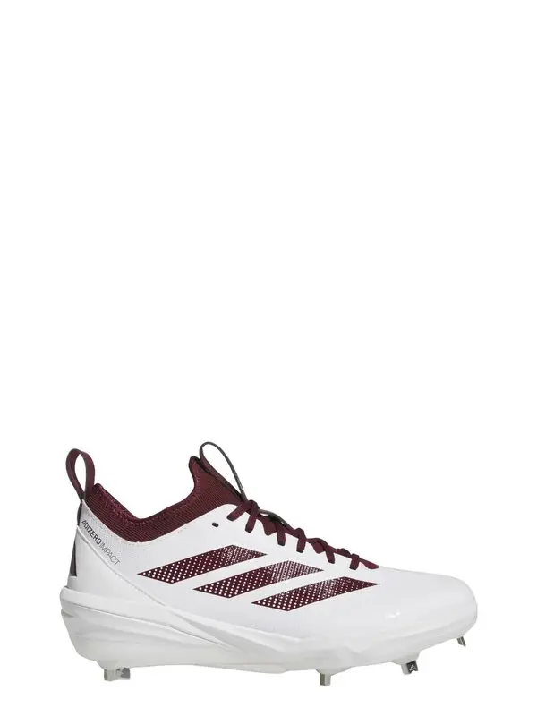 Adidas Adizero Impact 2.0 Baseball Cleats - Cloud White / Team Maroon 2 / Team Maroon 2