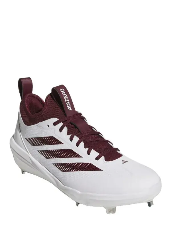 Adidas Adizero Impact 2.0 Baseball Cleats - Cloud White / Team Maroon 2 / Team Maroon 2