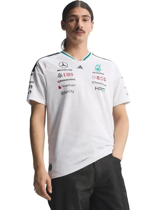 Adidas Mercedes Amg Petronas Formula 1 Team Driver Jersey Authentic - White