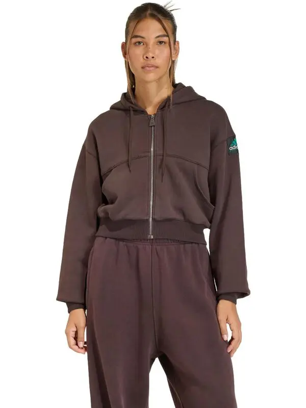 Adidas Equipment Cropped Hoodie - Aurora Coffee