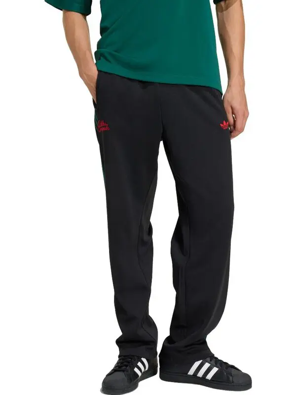 Adidas Firebird Track Pants Roses Black - Black / Collegiate Green