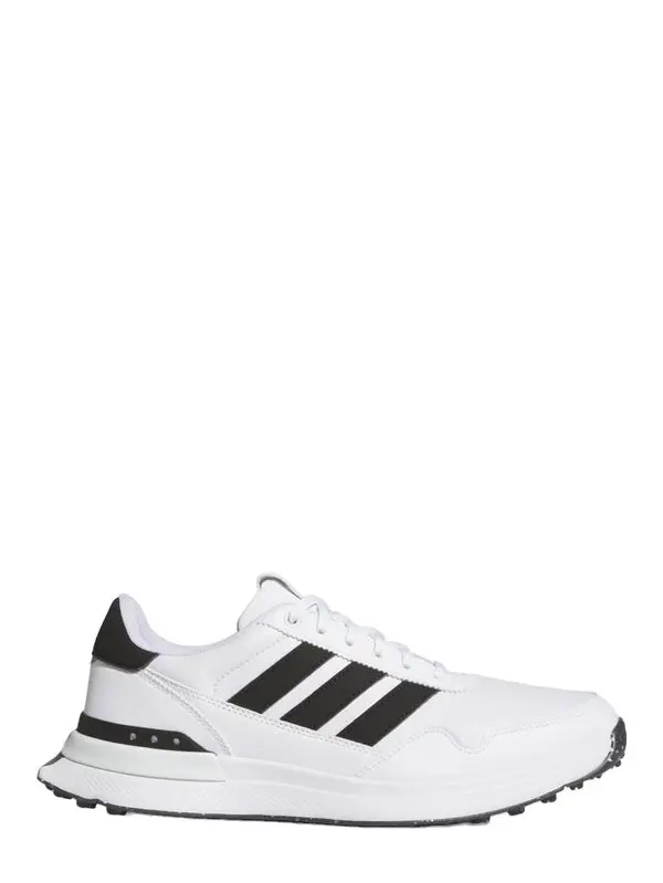 Adidas Leather Spikeless Golf Shoes - Cloud White / Core Black / Cloud White