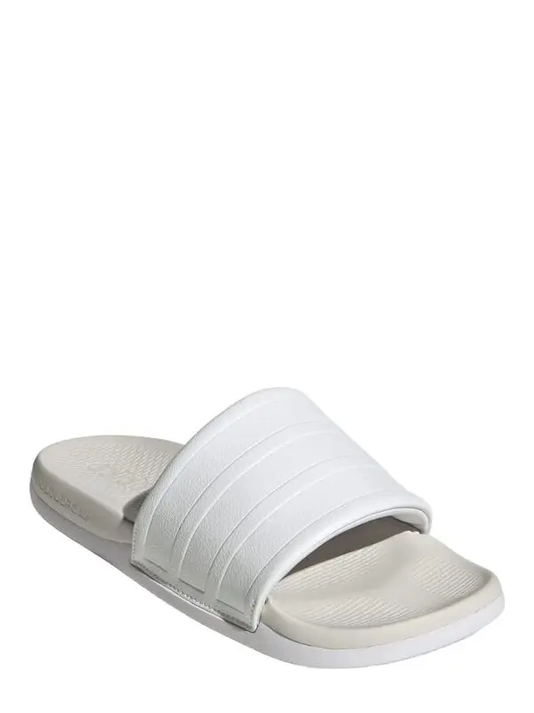 Adidas Adilette Comfort 2.0 Slides - Cloud White / Cloud White / Crystal White