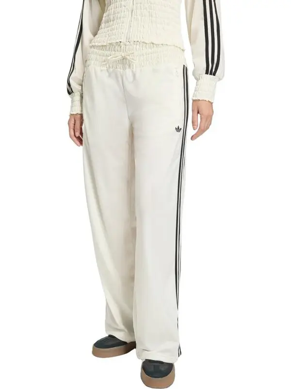 Adidas Smocked Firebird Trackpants - Off White