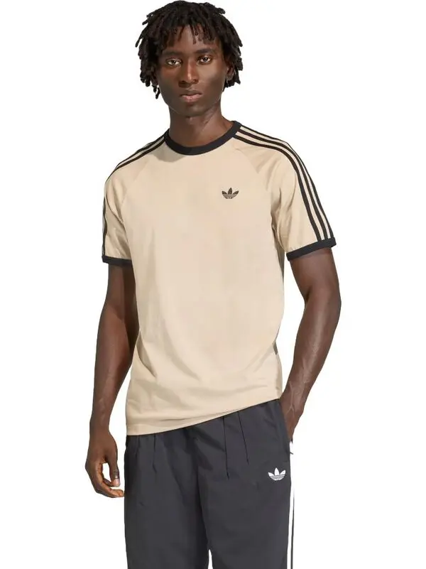 Adidas 3-stripes Tee - Stone Khaki