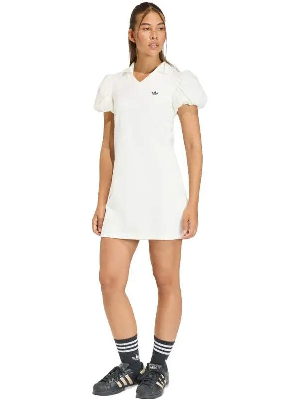 Adidas Dress With Balloon Sleeves - Off White