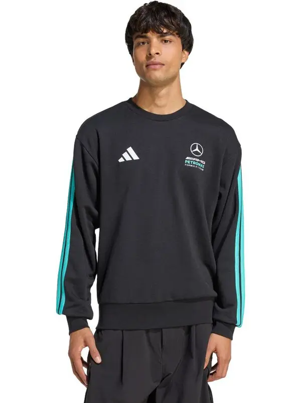 Adidas Mercedes Amg Petronas Formula 1 Team Dna Sweat Top - Black / Semi Mint Rush