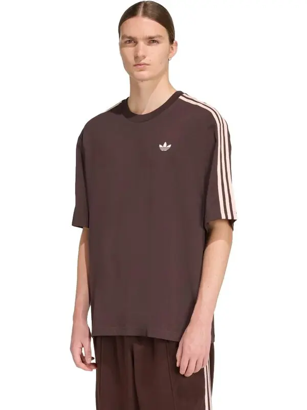 Adidas Adicolor 3-stripes Oversized Tee - Aurora Coffee